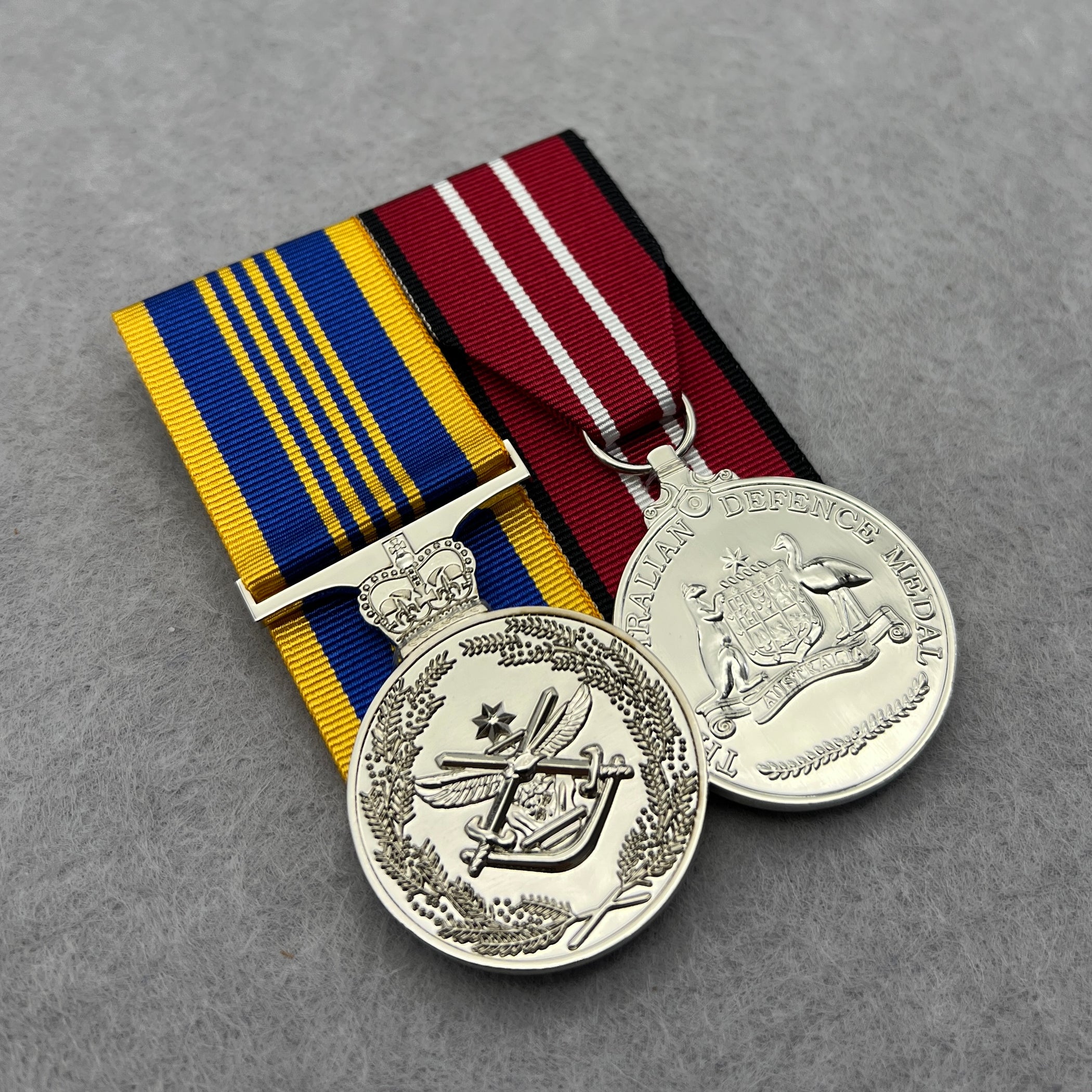 Replica Defence Long Service Medal / Australian Defence Medal Duo